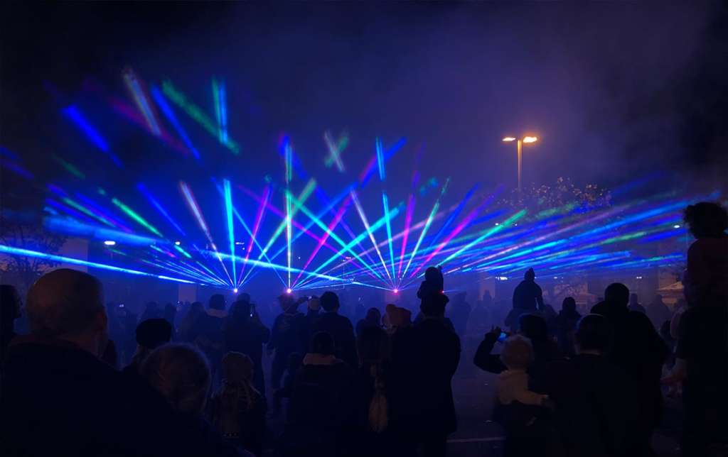Holiday Rock Laser Light Show - Sunrise MarketPlace - Citrus Heights