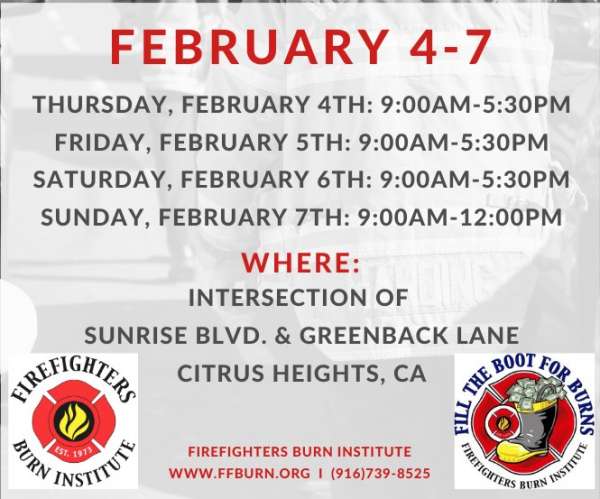 Firefighters “Fill The Boot For Burns” Boot Drive Fundraiser - Sunrise ...