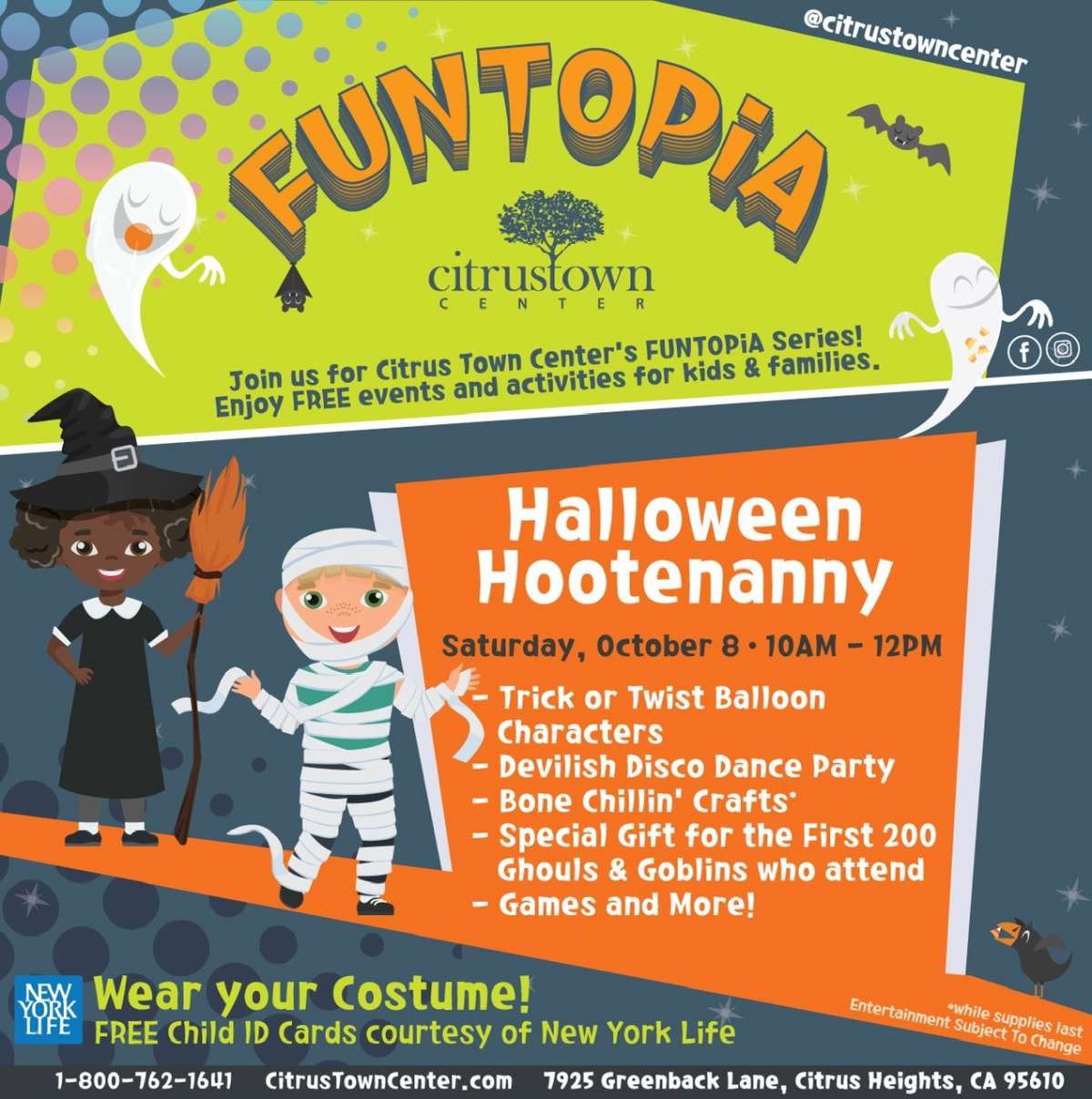 Funtopia Halloween Hootenanny - Sunrise MarketPlace - Citrus Heights